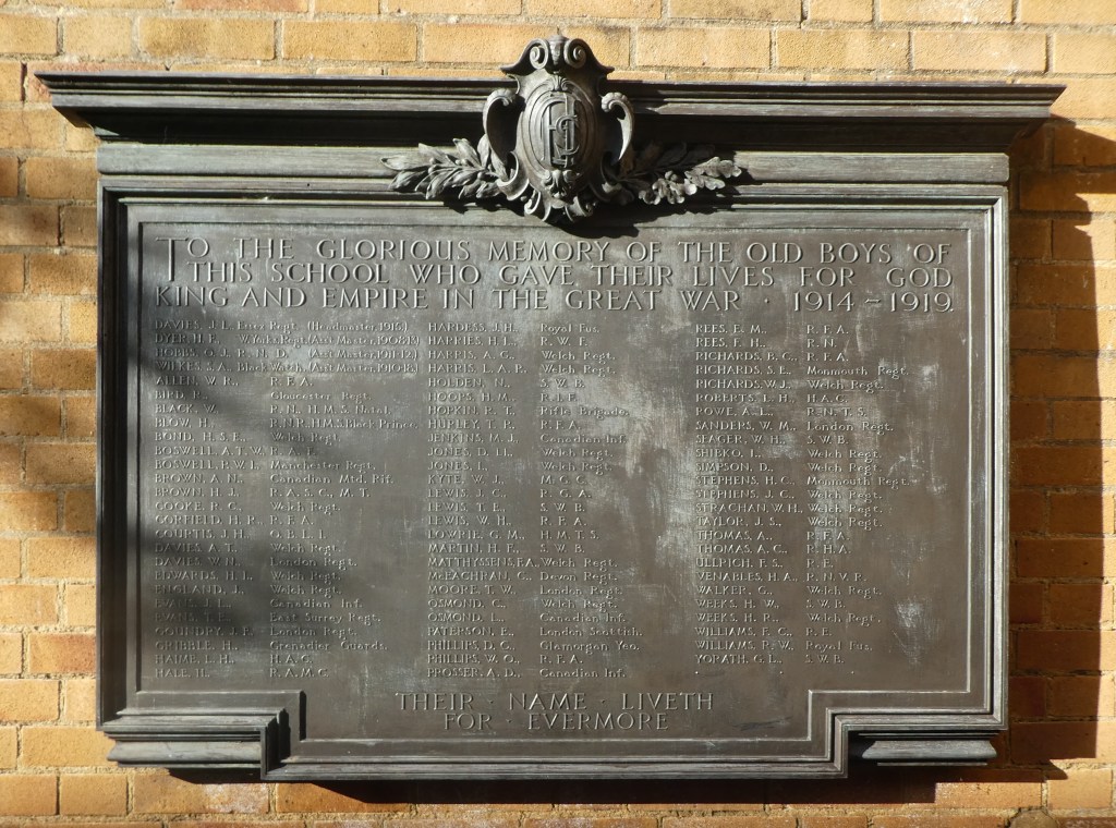 Cardiff High School War Memorial | Roath Local History Society