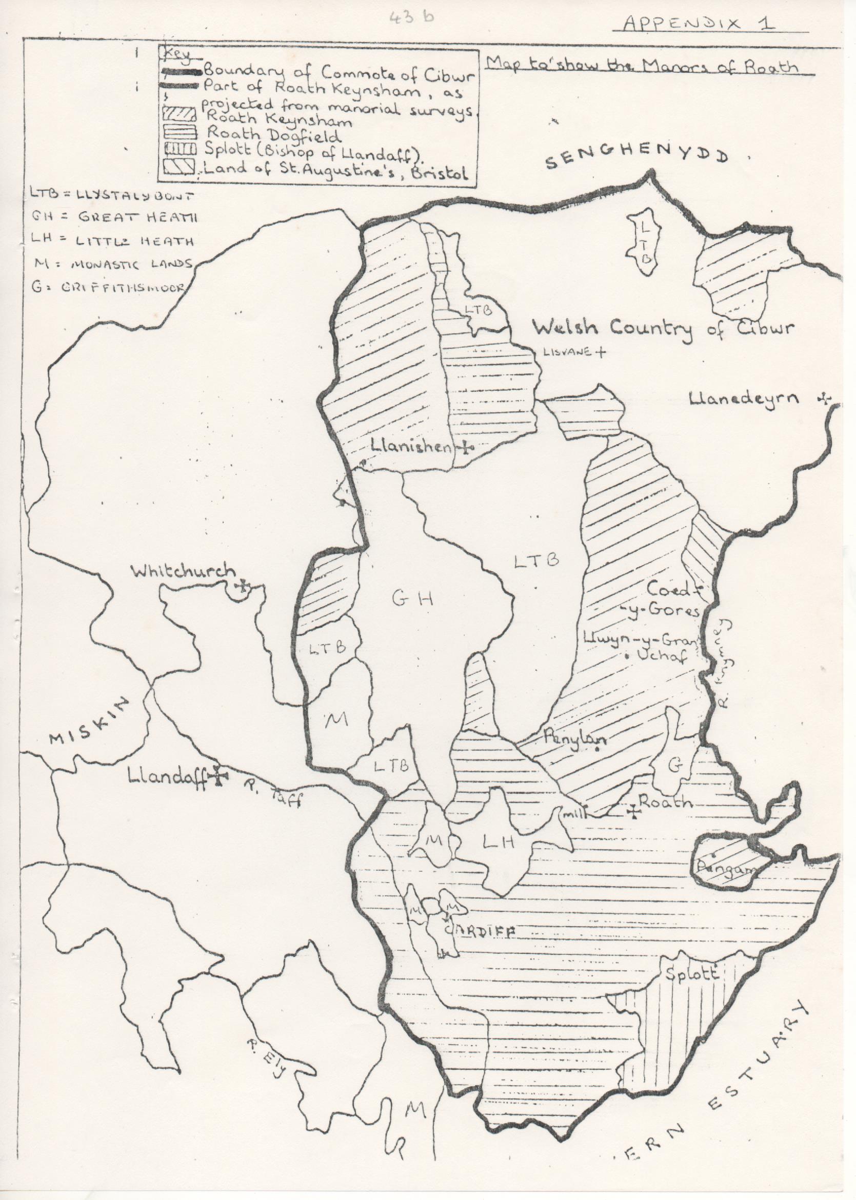 Map of the Manors of Roath | Roath Local History Society