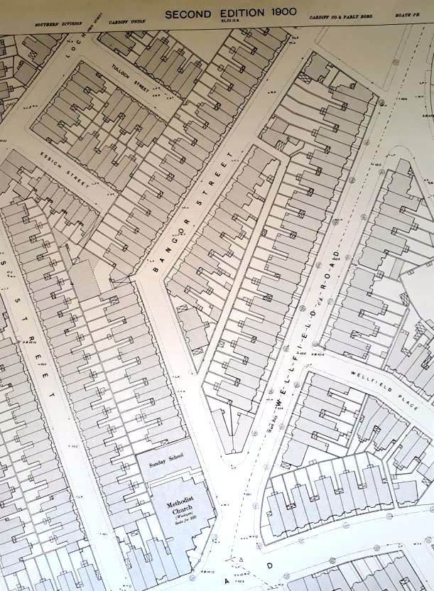 Wellfield Road, Roath, Cardiff map 1900 | Roath Local History Society