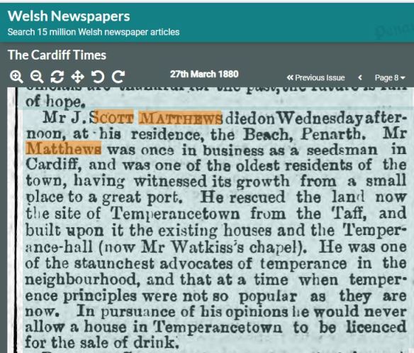 The street names of Temperance Town | Roath Local History Society