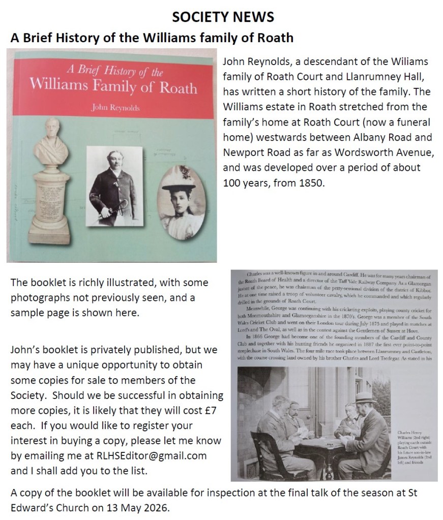 Roath Local History Society | Bringing History to Your Doorstep – since ...
